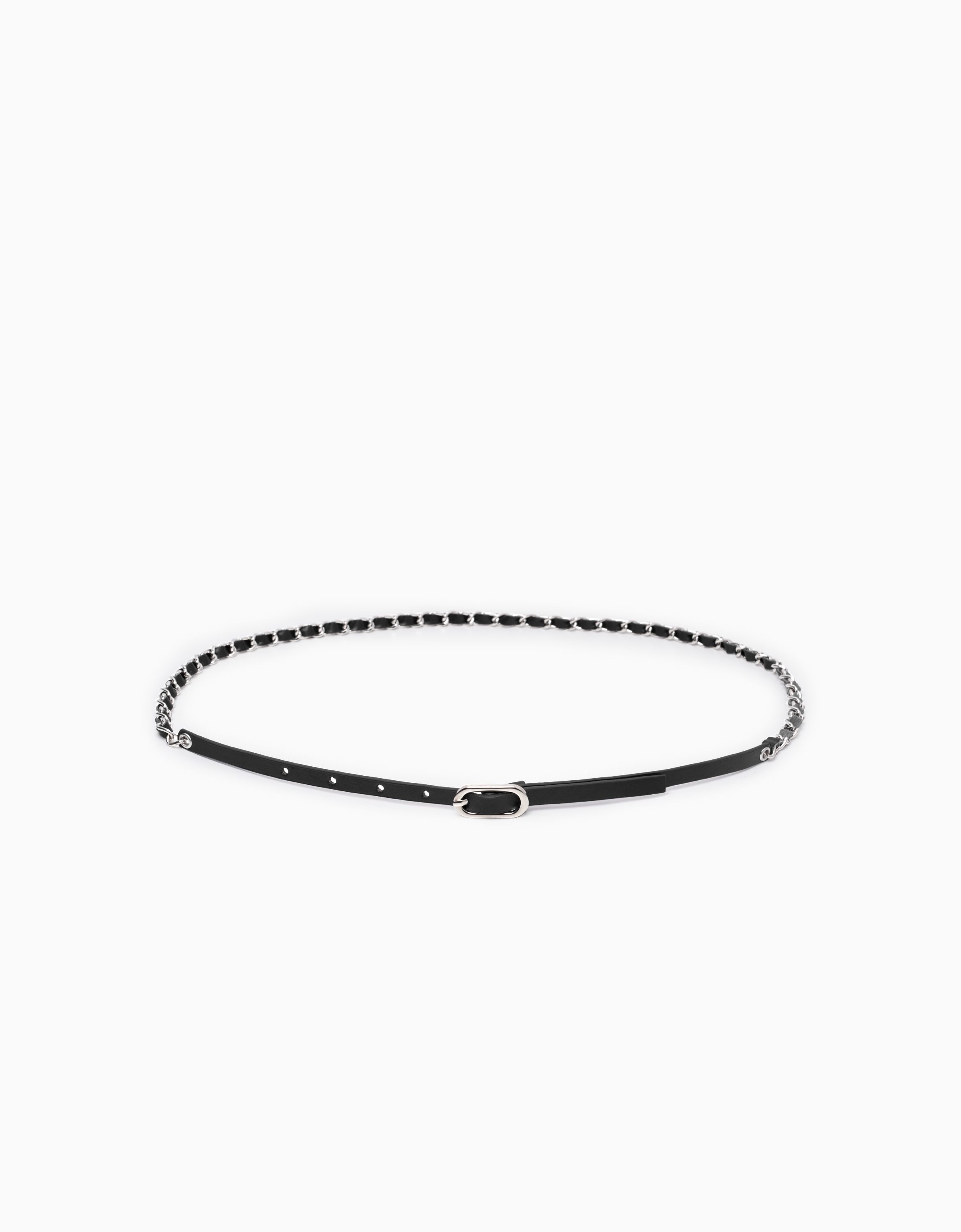 Rectangular Buckle Metal Chain Leather Belt – SaturdayClub International