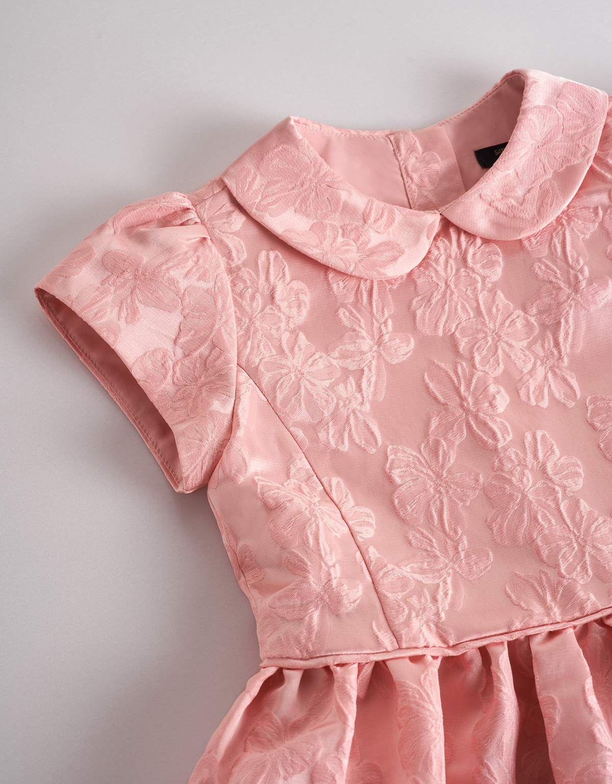 Peter Pan Collar Cap Sleeves Jacquard Dress – SaturdayClub International