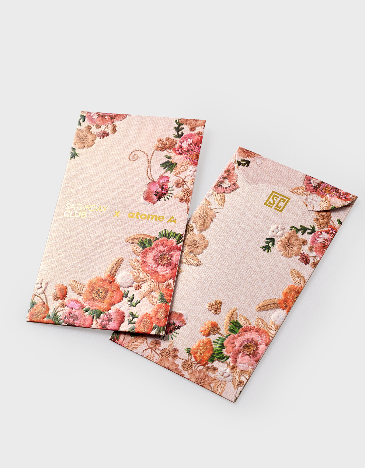 BUNDLE: Pink Floral Reversible Hand Bag & Pink Floral LNY 2026 Red Pac ...